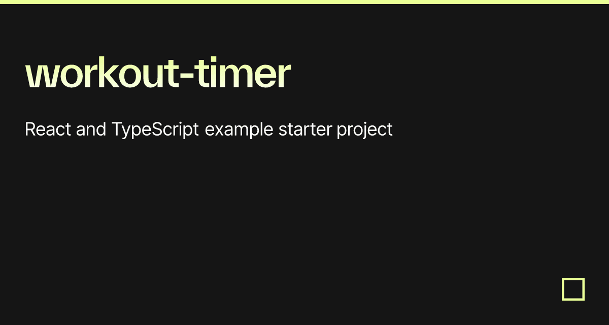 workout-timer - Codesandbox