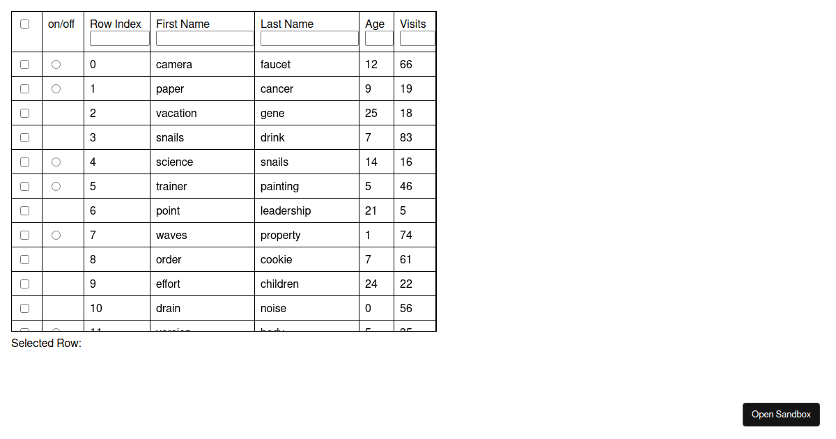 React Table Window Multiple Selection Tools Codesandbox