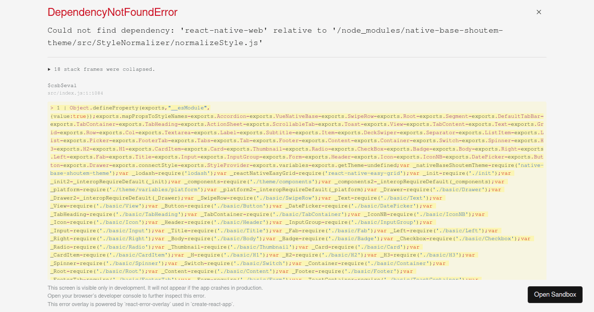 GeekyAnts/NativeBase - Codesandbox