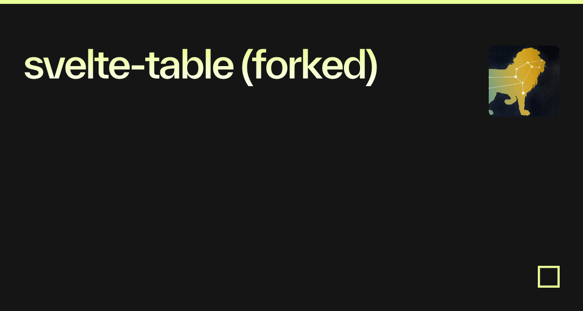 svelte-table (forked) - Codesandbox