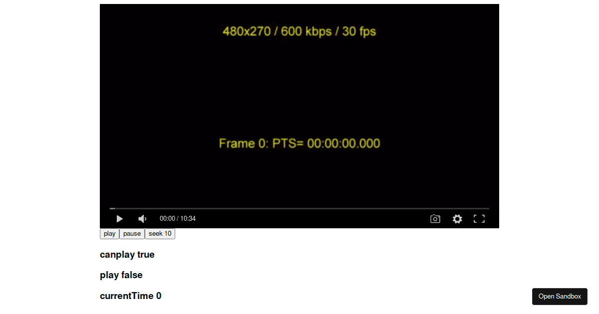 React-DPlayer Demo (forked) - Codesandbox