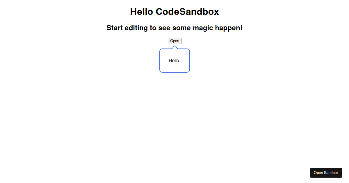 Popover seamless arrow - Codesandbox Popover seamless arrow - Codesandbox