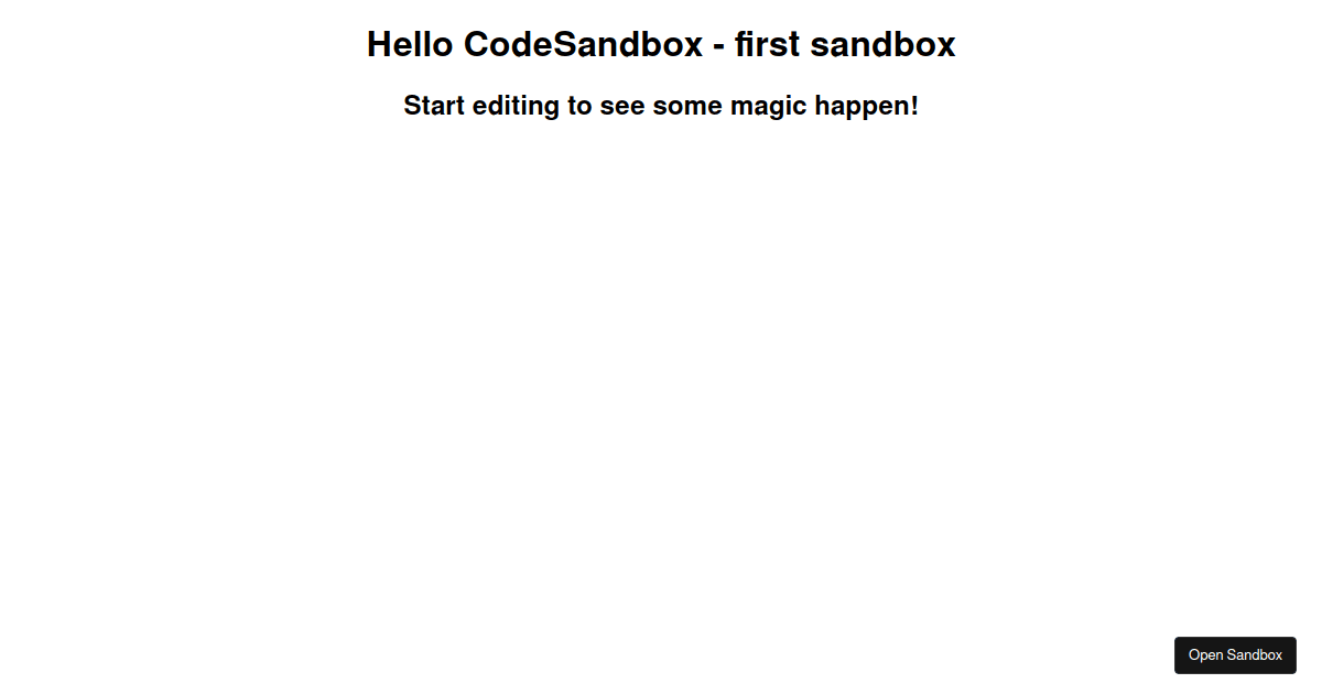 first-codesandbox - Codesandbox