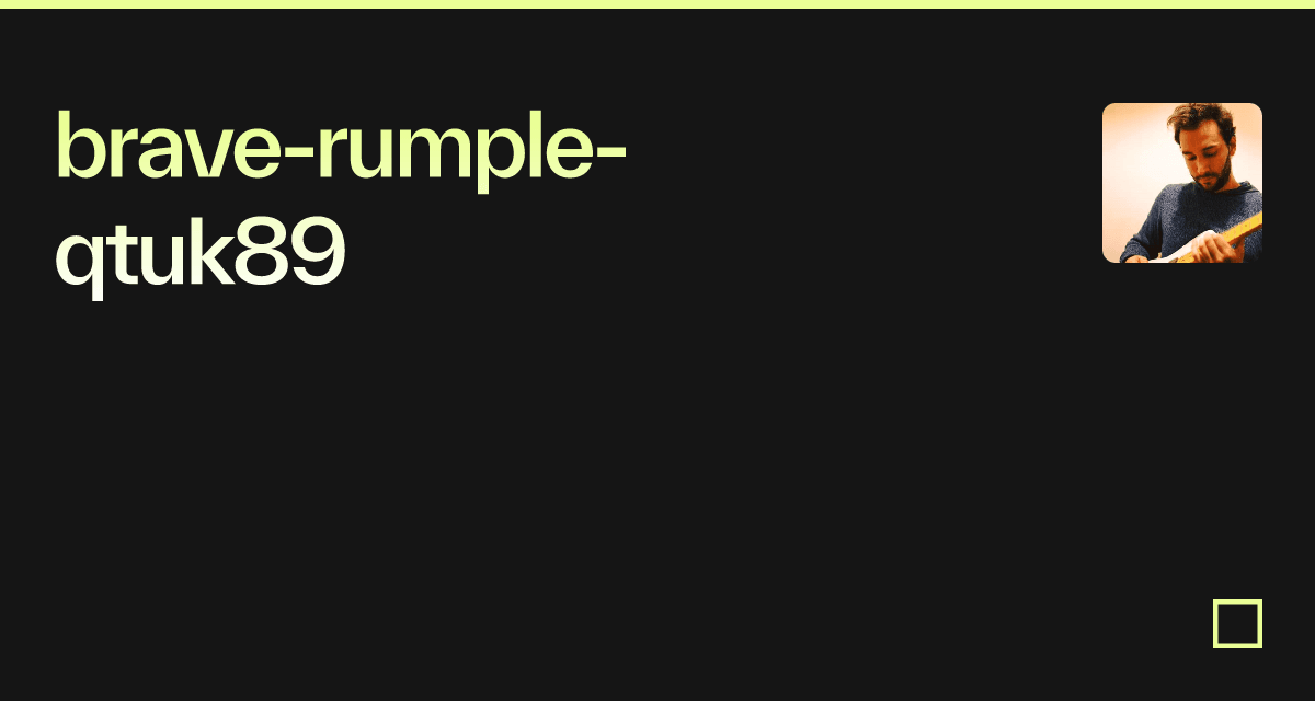 brave-rumple-qtuk89 - Codesandbox