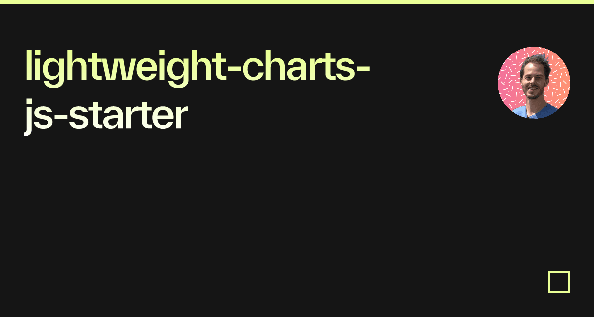 Lightweight Charts Js Starter Codesandbox