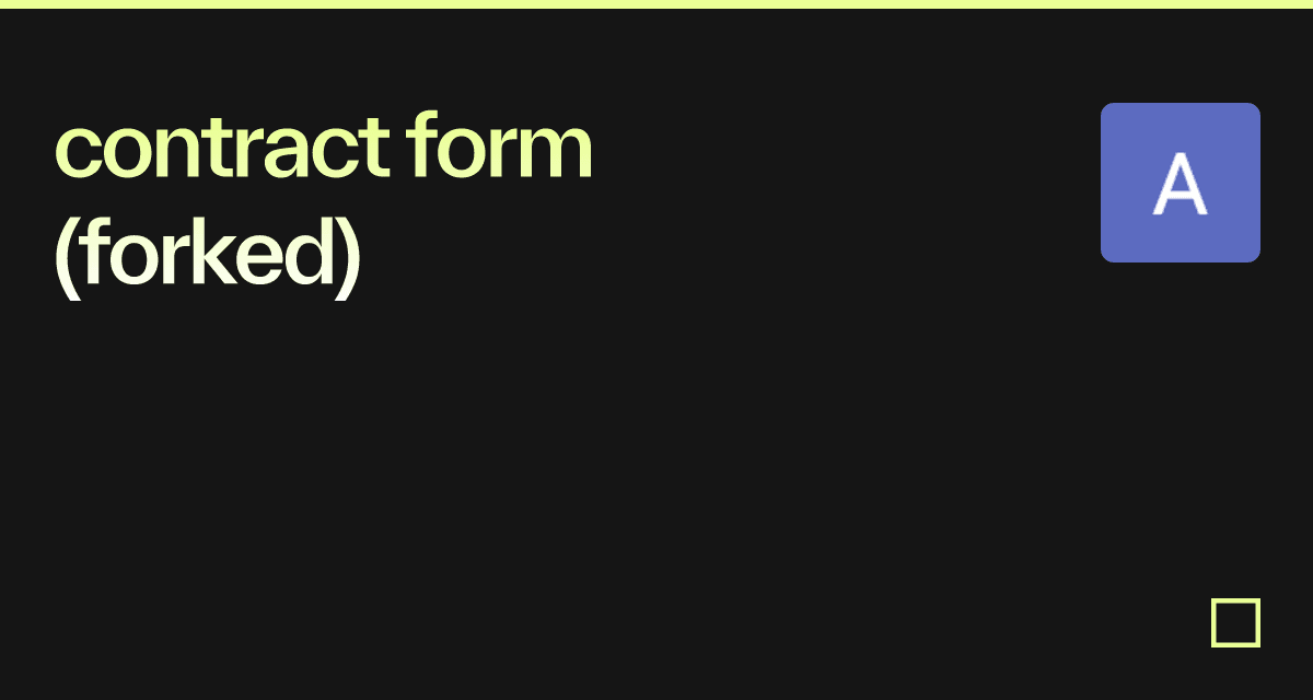 contract form (forked) - Codesandbox