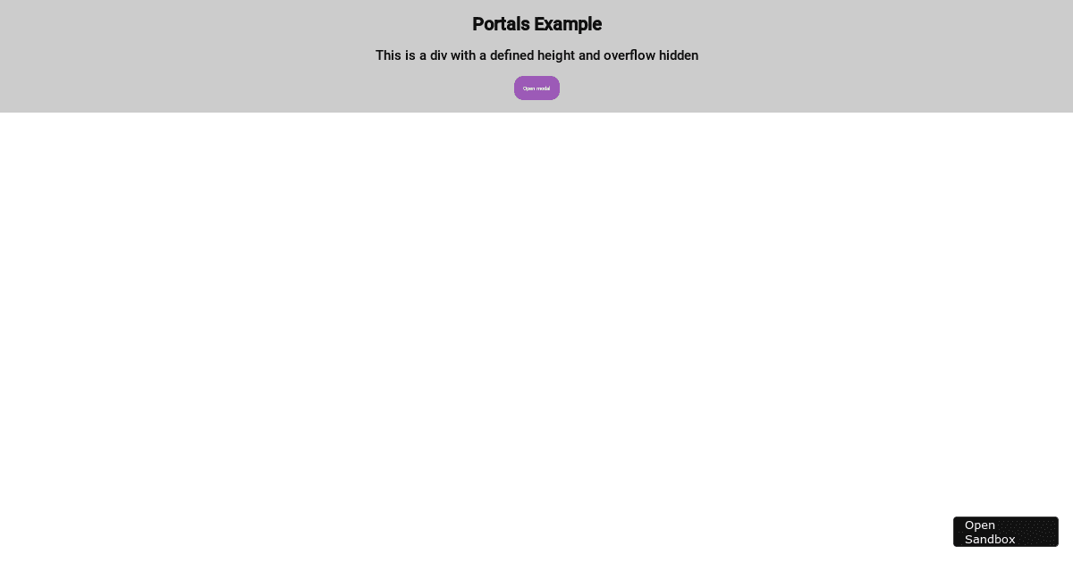 portals-in-react - Codesandbox