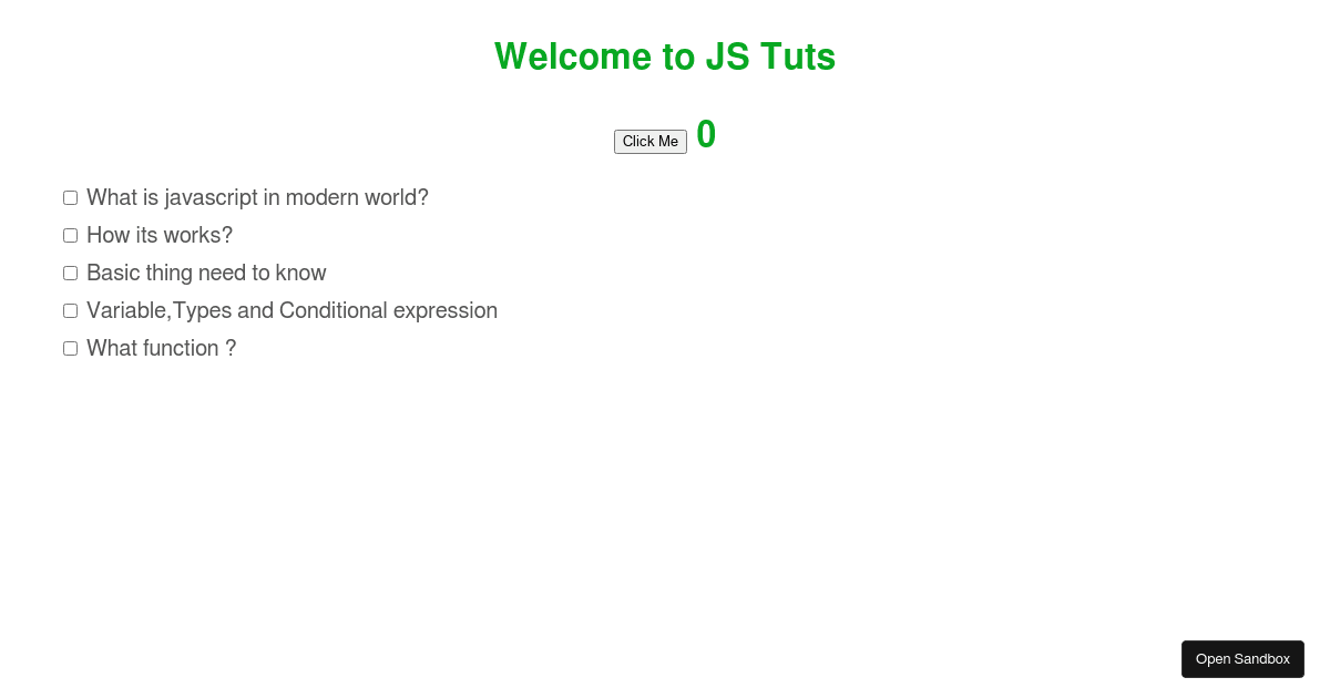 JS Tuts - Codesandbox