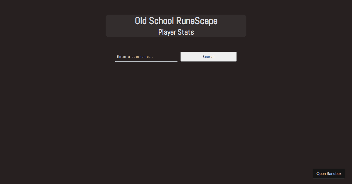 runescape-app - Codesandbox
