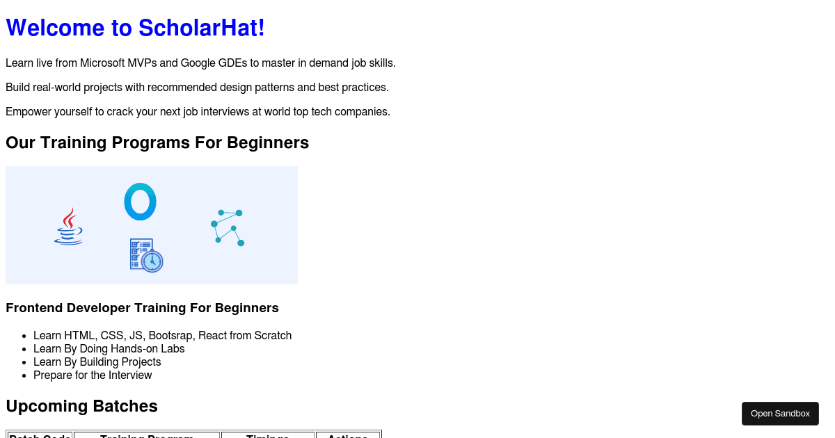 scholarhat-frontend - Codesandbox
