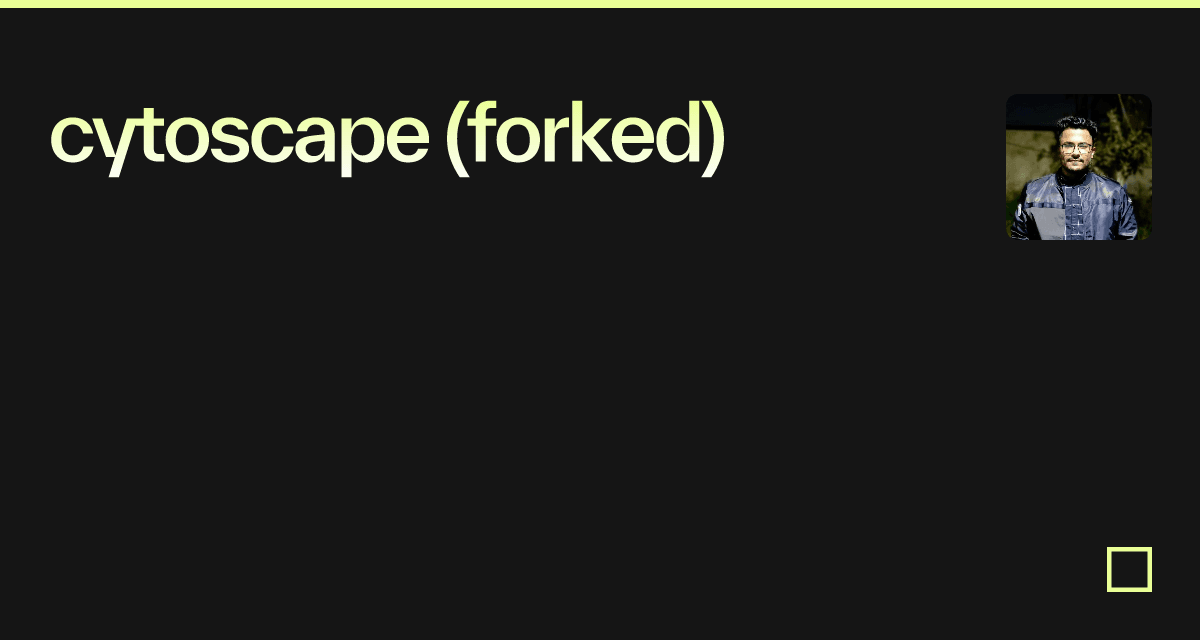 cytoscape (forked) - Codesandbox