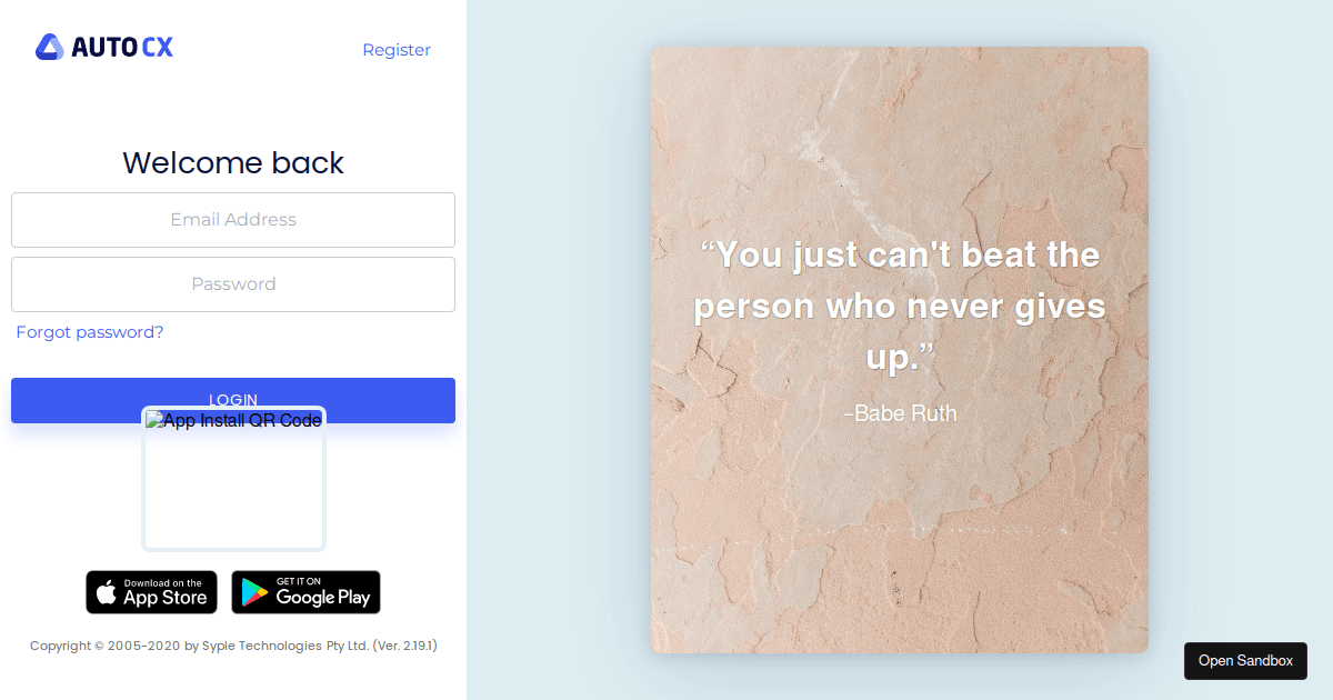 Login page - Codesandbox