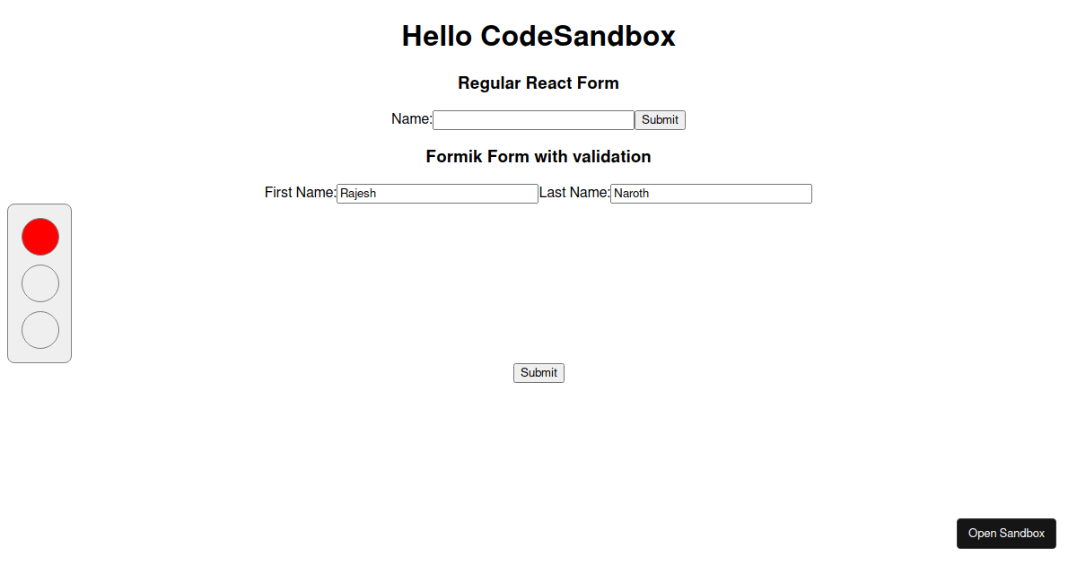 React Formik Yup Custom Component Codesandbox