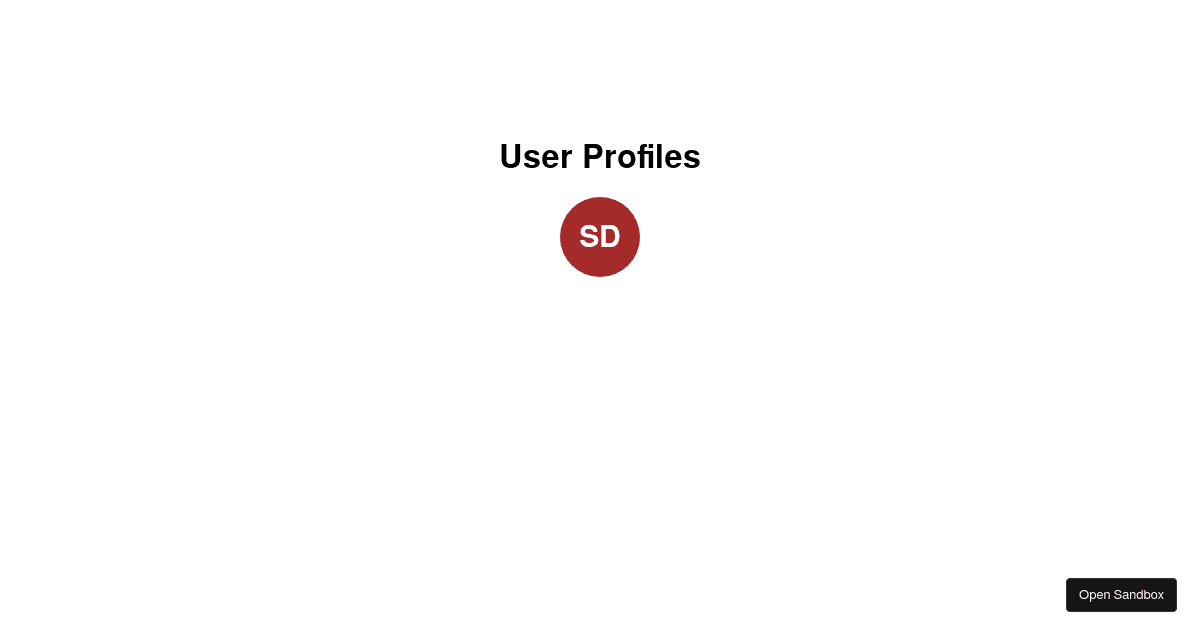 Letter Avatars react - Codesandbox