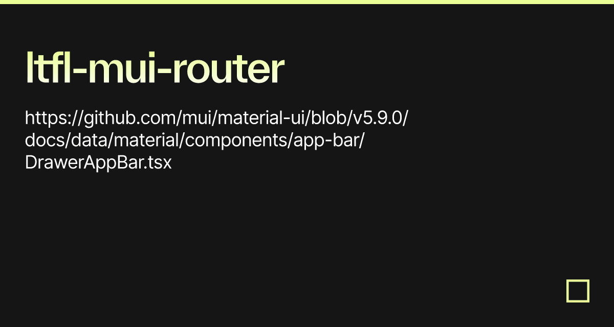 ltfl-mui-router - Codesandbox