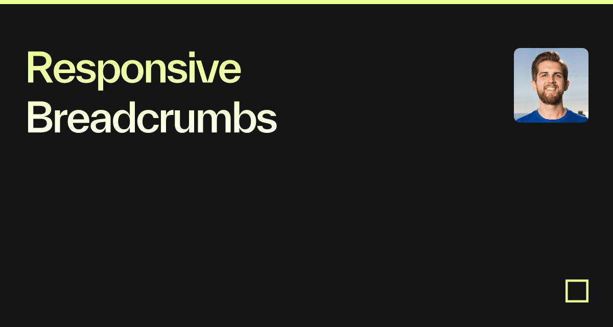 Responsive Breadcrumbs - Codesandbox