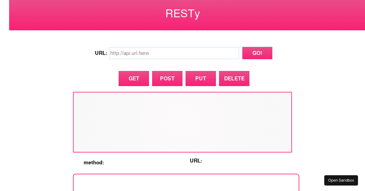 RESTy - Codesandbox
