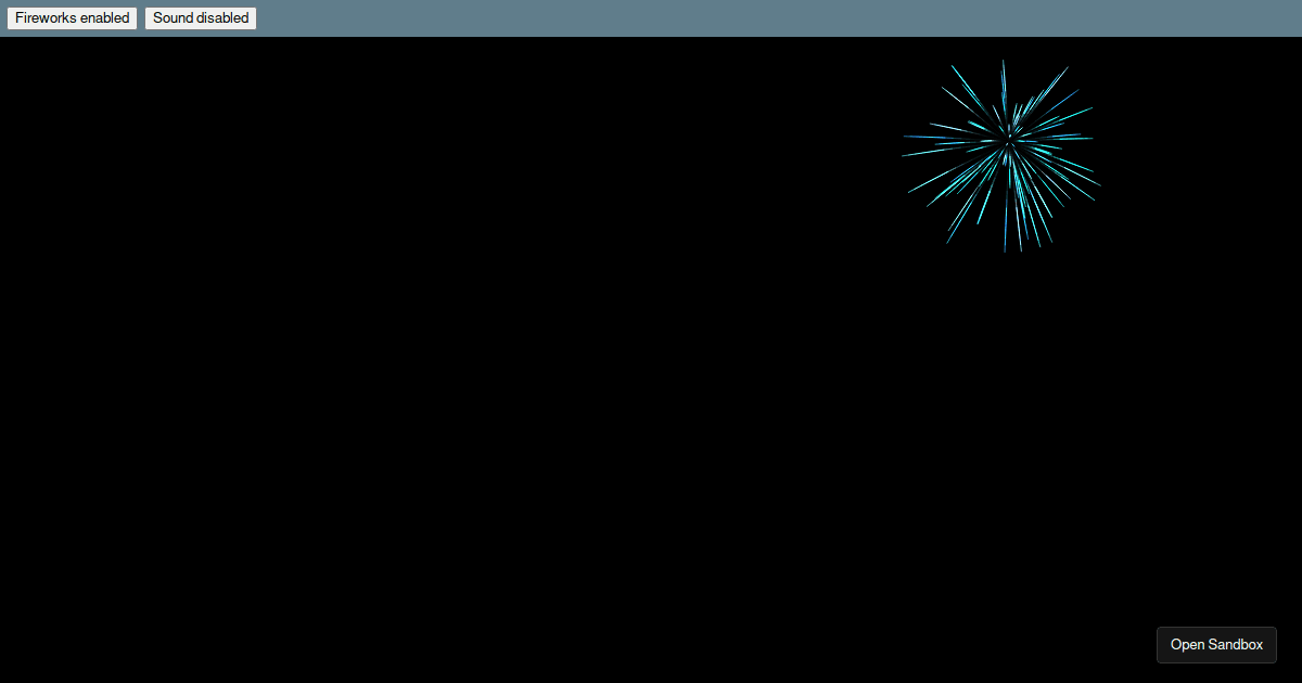 fireworks-js - Codesandbox