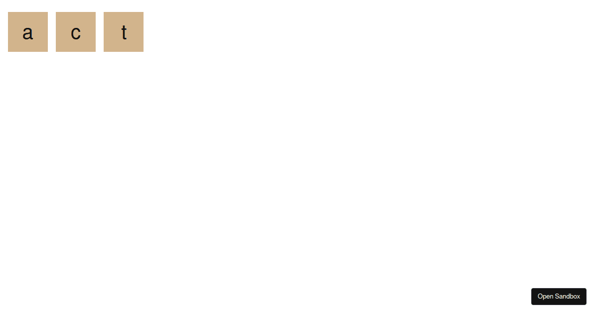 twsau/draggable-letter-tiles - Codesandbox