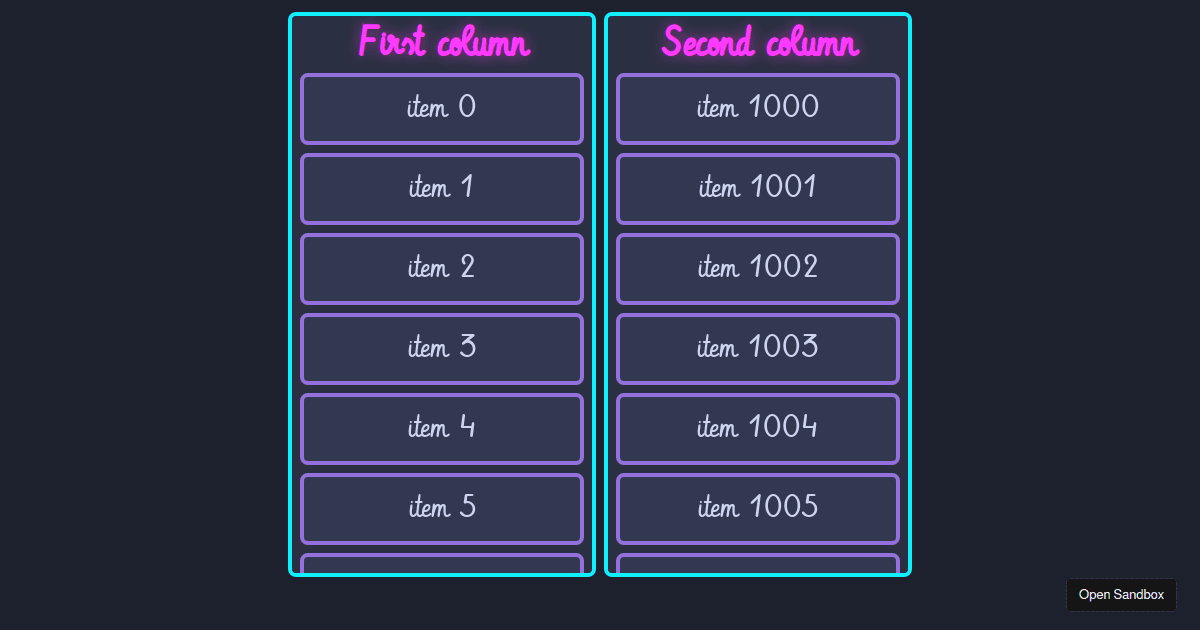 react-dnd + virtual-list - Codesandbox