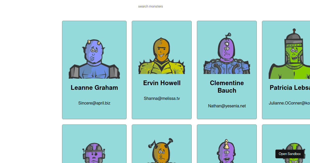 monsters-rolodex - Codesandbox