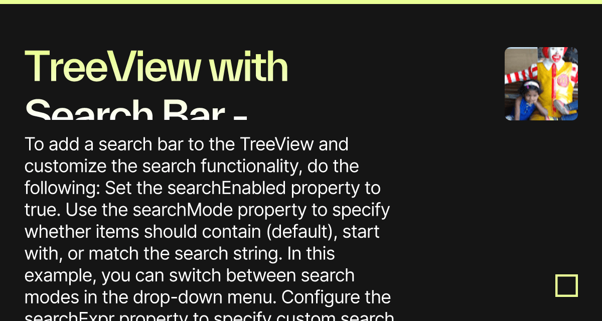 TreeView with Search Bar - DevExtreme Tree View (forked) - Codesandbox