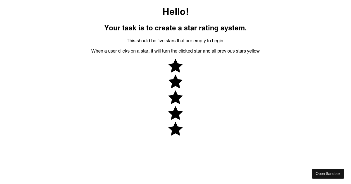 star-rating-question (forked) - Codesandbox