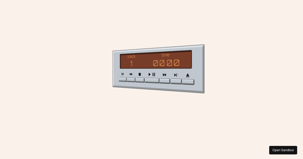 Statechart CD player - Codesandbox