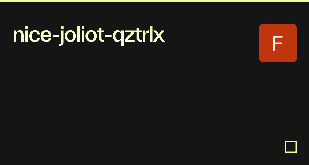 nice-joliot-qztrlx - Codesandbox