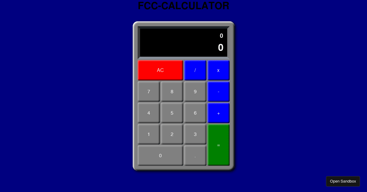 FCC-CALCULATOR - Codesandbox