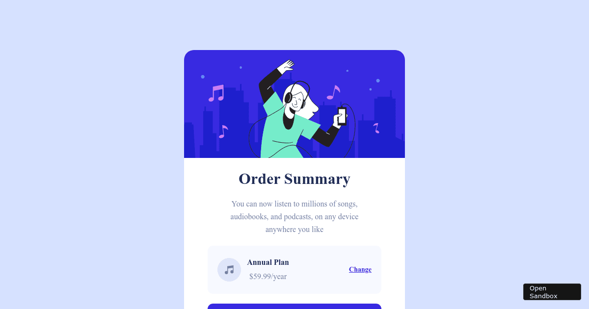 Order Summary Card Codesandbox
