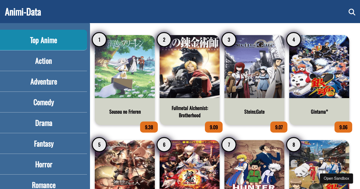 anime-list-react-app - Codesandbox
