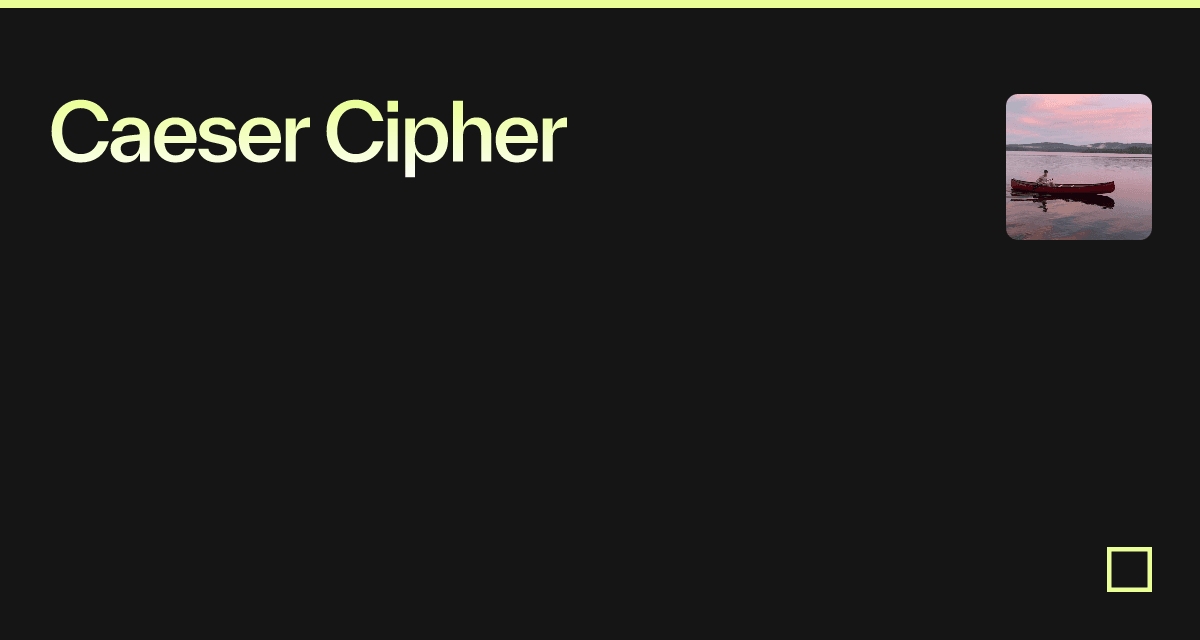 Caeser Cipher - Codesandbox