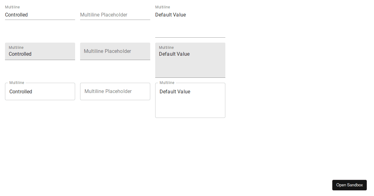 Material demo - Codesandbox