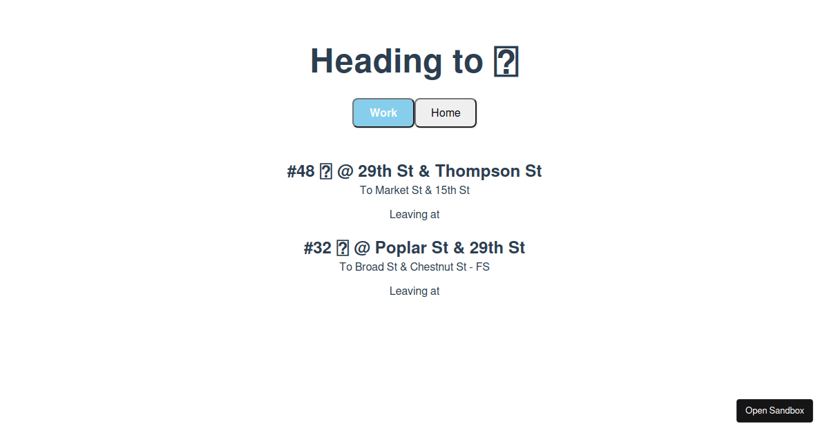 Brew Bus - Codesandbox
