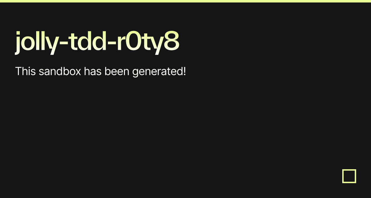 jolly-tdd-r0ty8 - Codesandbox