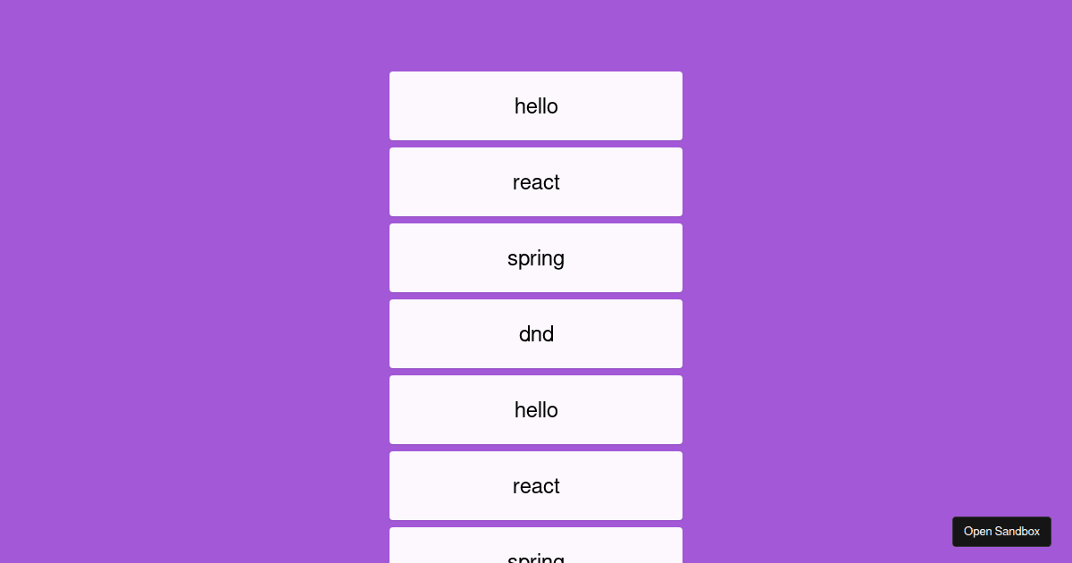 react-spring-dnd (forked) - Codesandbox