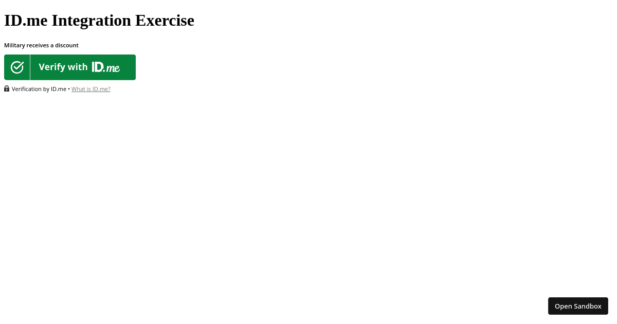 Idme Integration Exercise Codesandbox 7392
