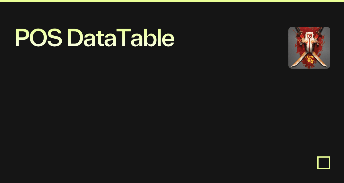 POS DataTable - Codesandbox