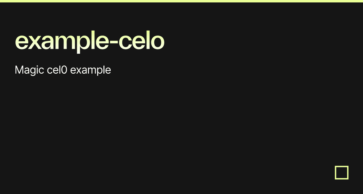 example-celo - Codesandbox