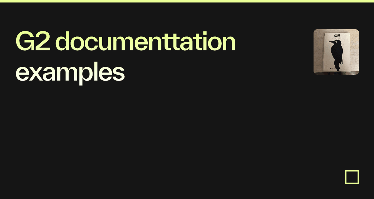 G2 documenttation examples - Codesandbox