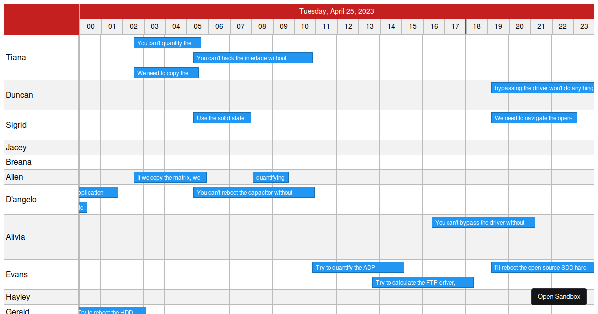 Timeline Demo - Moving and Resizing - Codesandbox