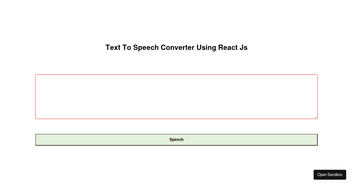 text-to-speech - Codesandbox