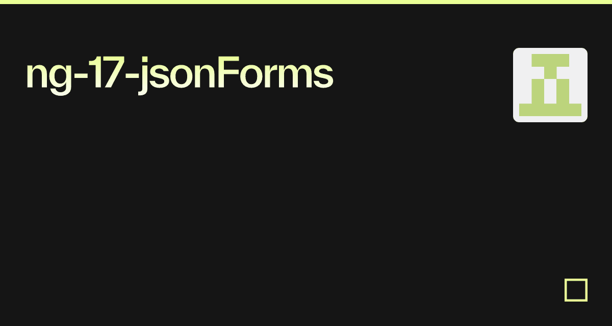 ng-17-jsonForms - Codesandbox
