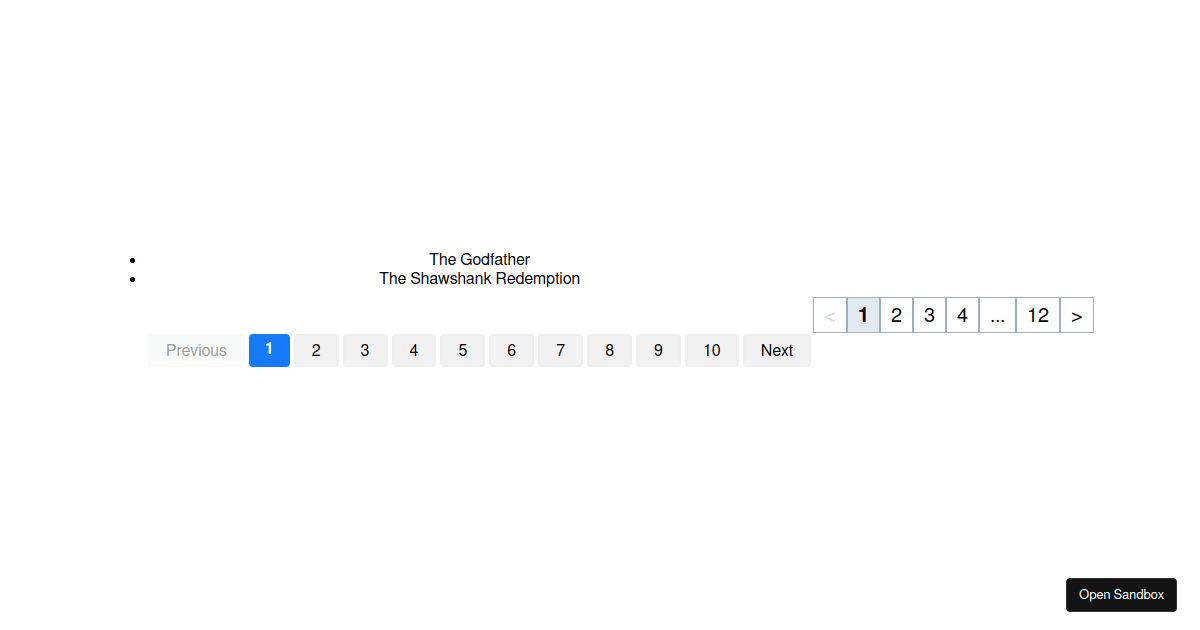 pagination (forked) - Codesandbox