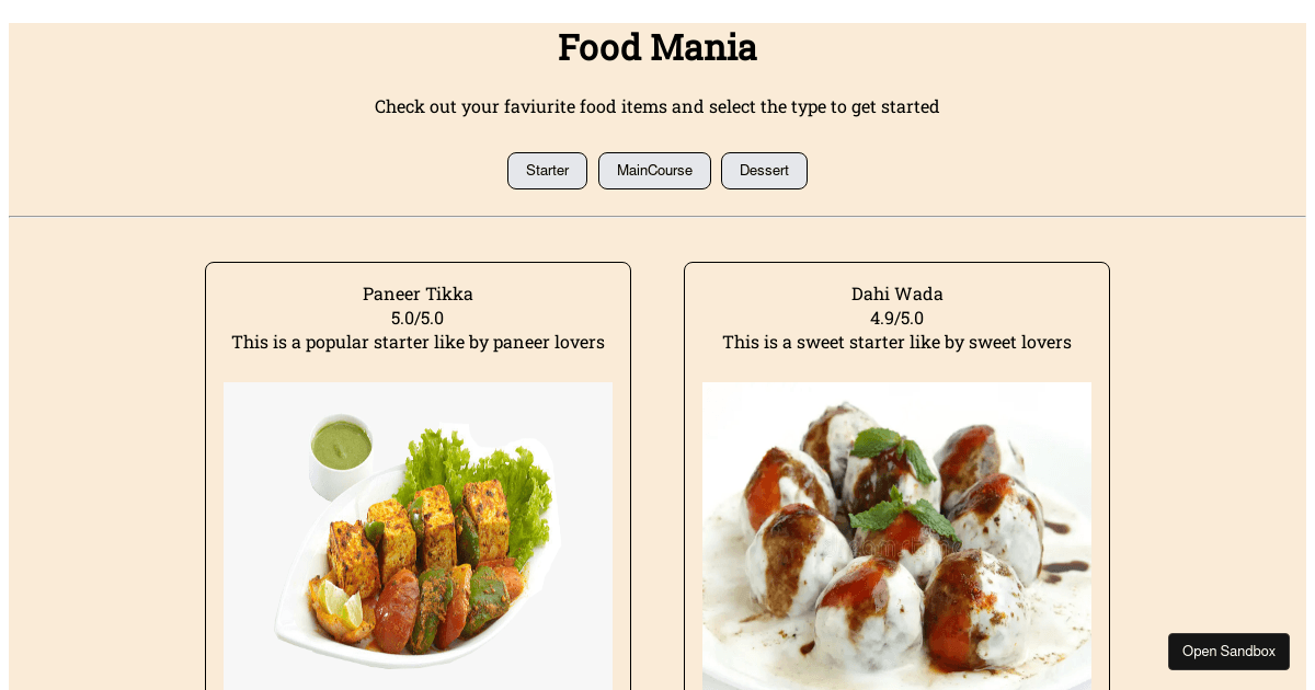 food-recommandation-app - Codesandbox