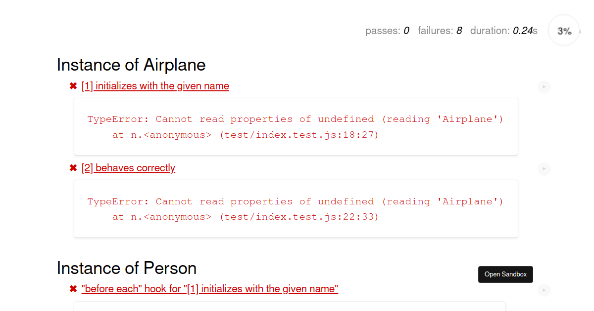 Js Exercise Classes Codesandbox