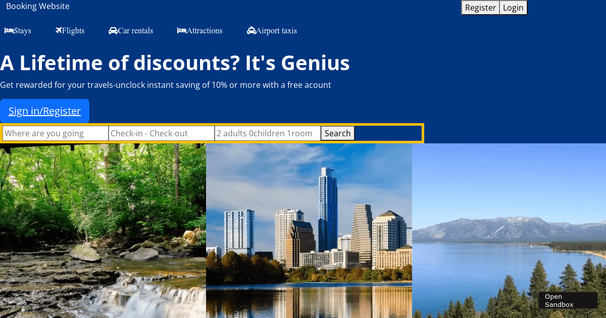 booking - Codesandbox