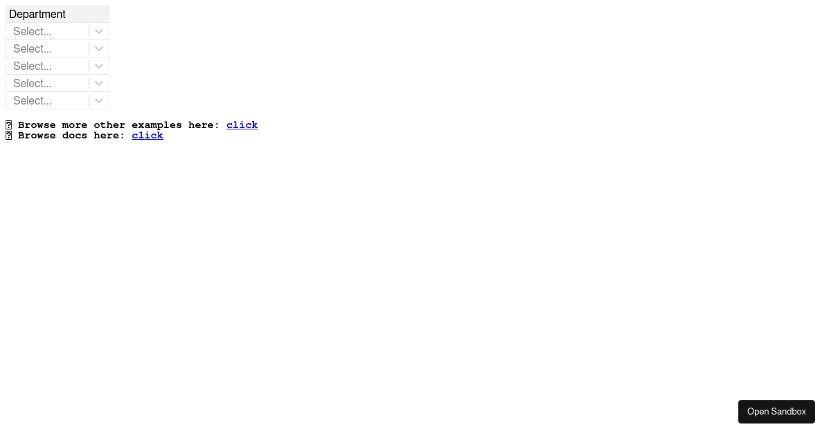 Reactgrid Searchable Dropdown Example Codesandbox
