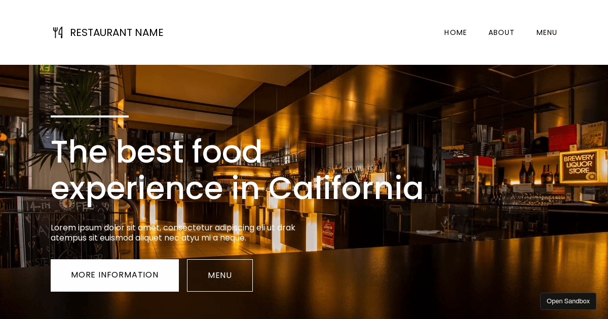 restaurant-template-1 - Codesandbox